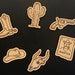Wild West Cowboy Engraved Wood Magnets 6 Pack | Refrigerator Magnets ...