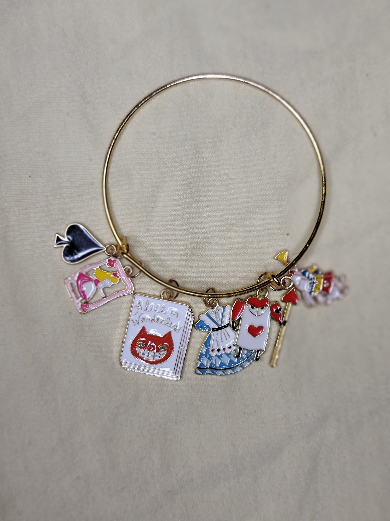 Alice Lost in Wonder Land Inspired Charmed Bangles - Etsy