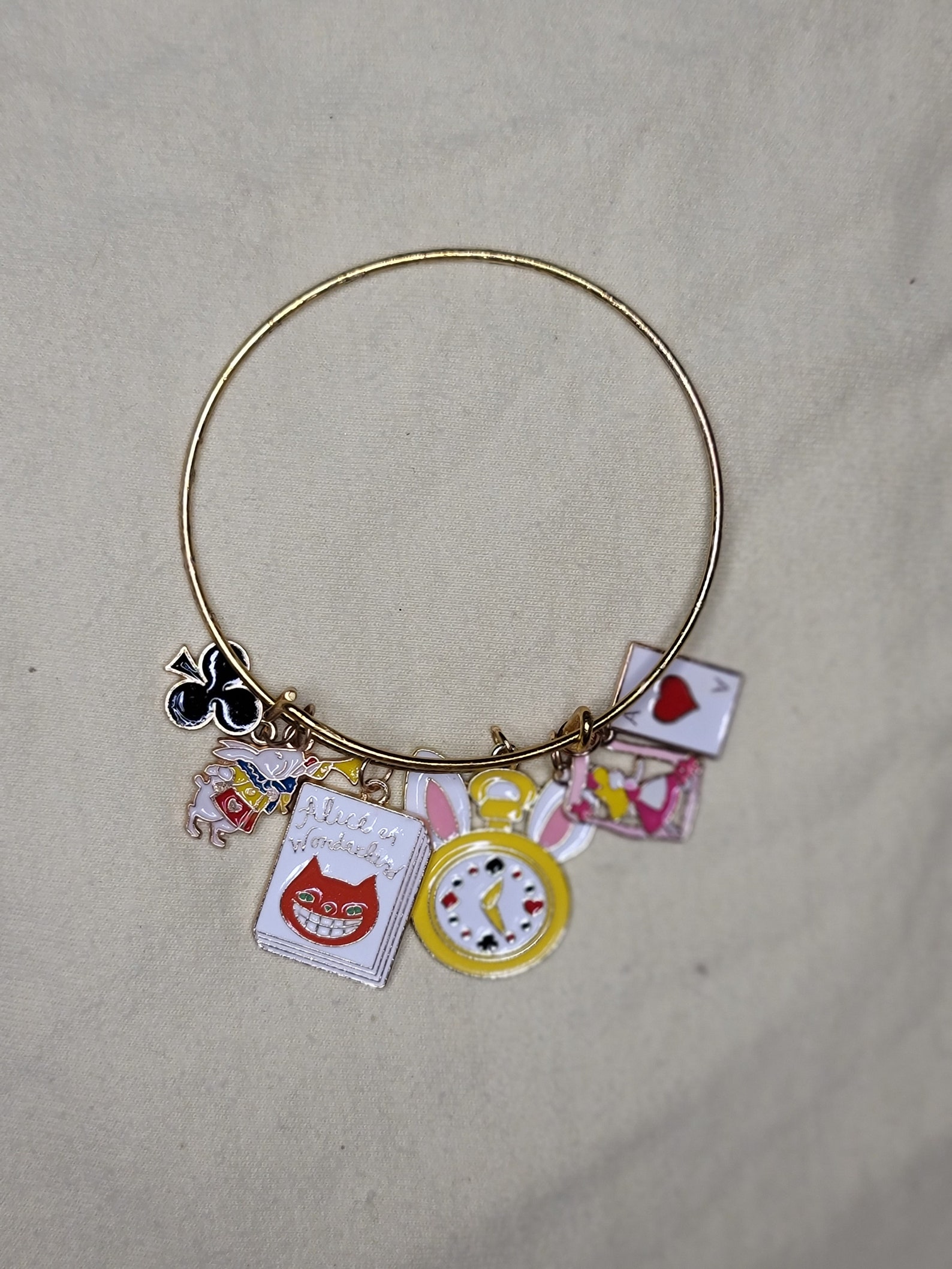 Alice Lost in Wonder Land Inspired Charmed Bangles - Etsy