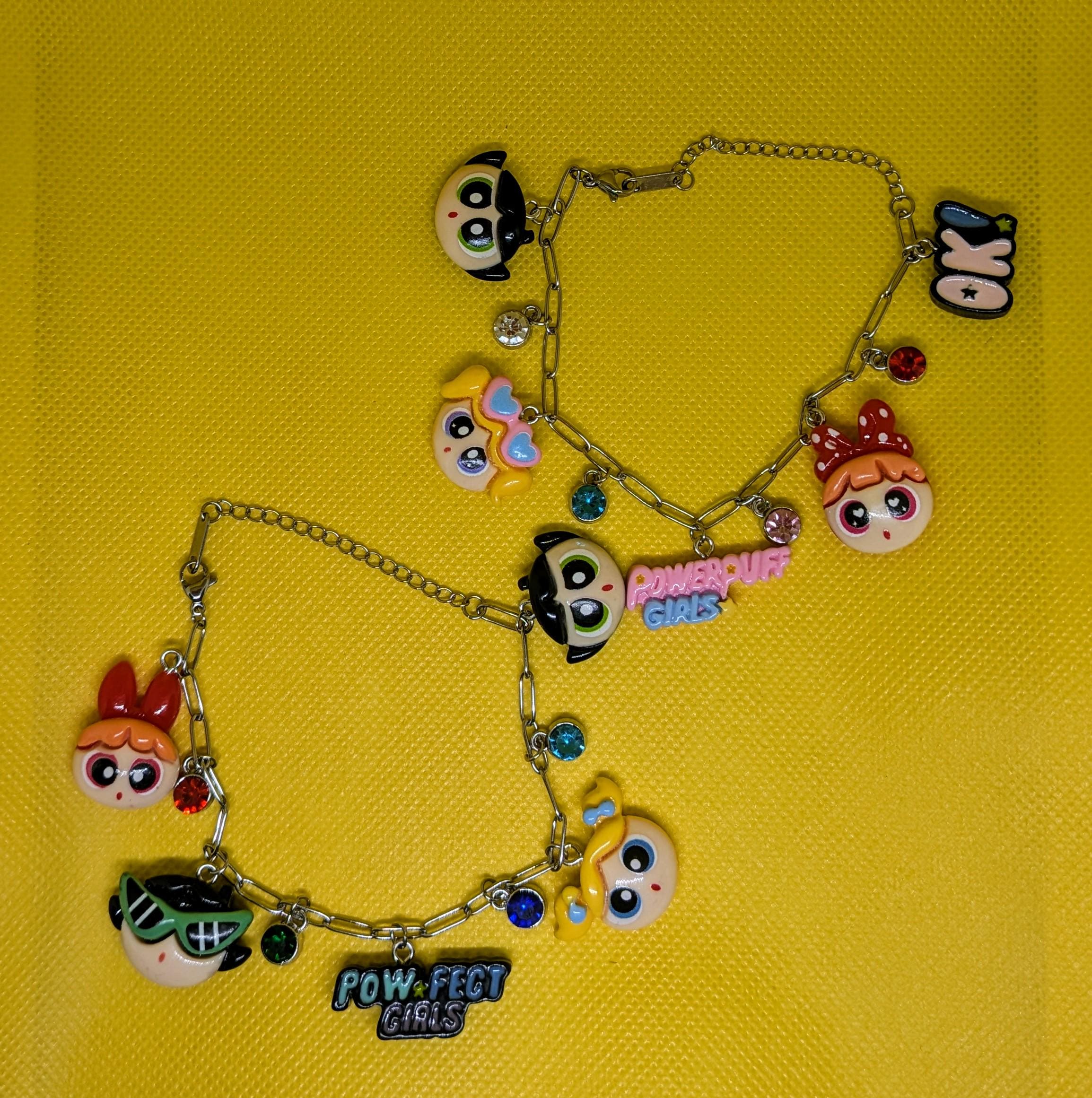 Puffy Power Superhero Girls Charm Bracelets - Etsy