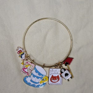 Alice Lost in Wonder Land Inspired Charmed Bangles - Etsy