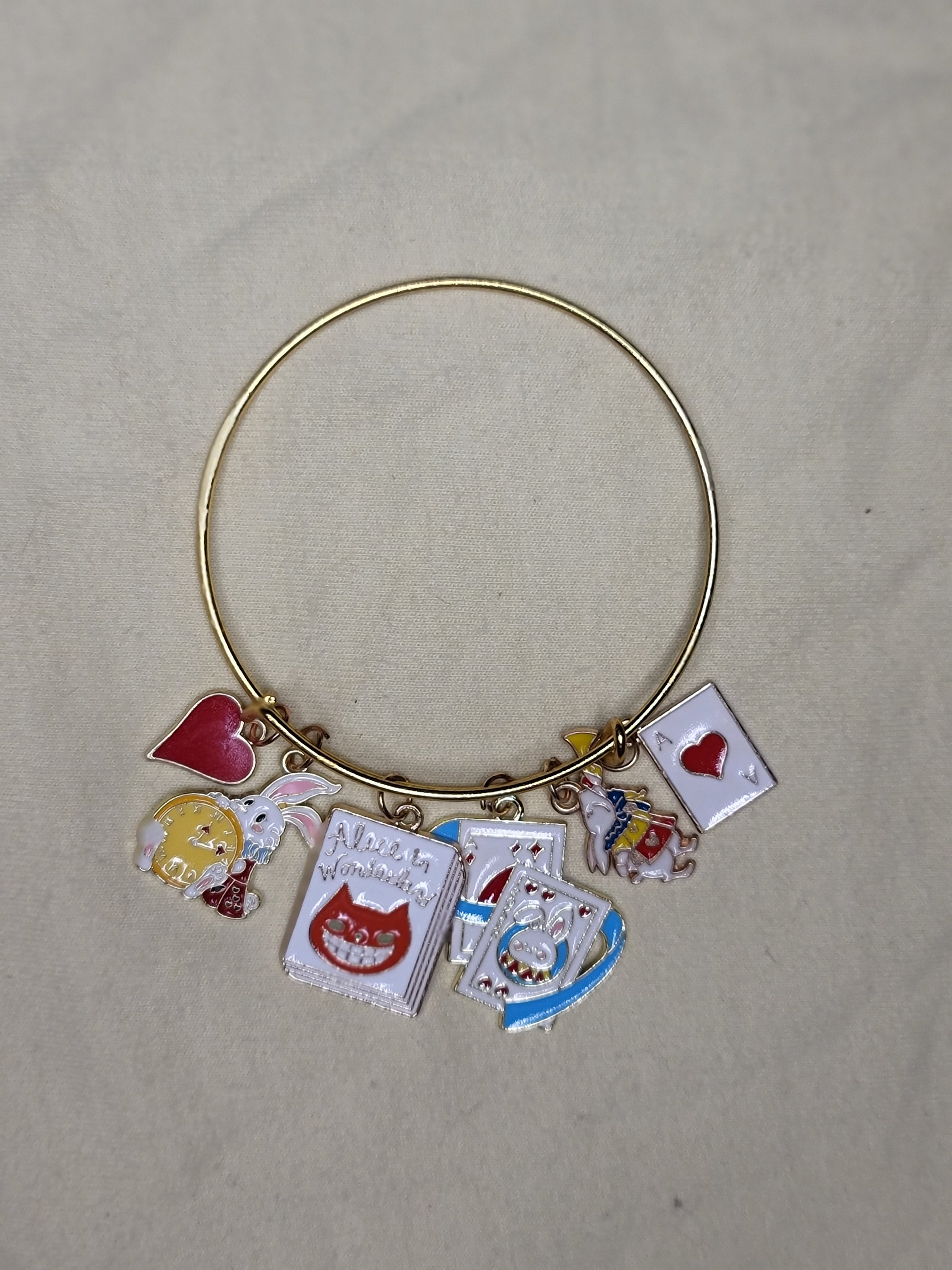 Alice Lost in Wonder Land Inspired Charmed Bangles - Etsy