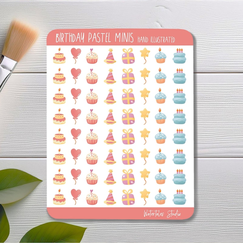 Illustrated Mini Stickers - Etsy