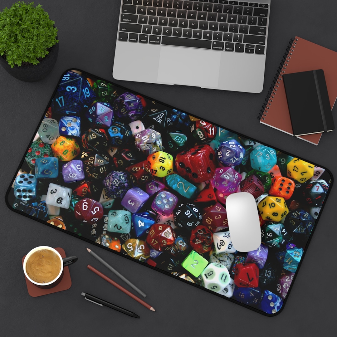 Dnd Dice Deskmat Table Top Role Play Mousepad for Dad Gaming Dice Tower ...