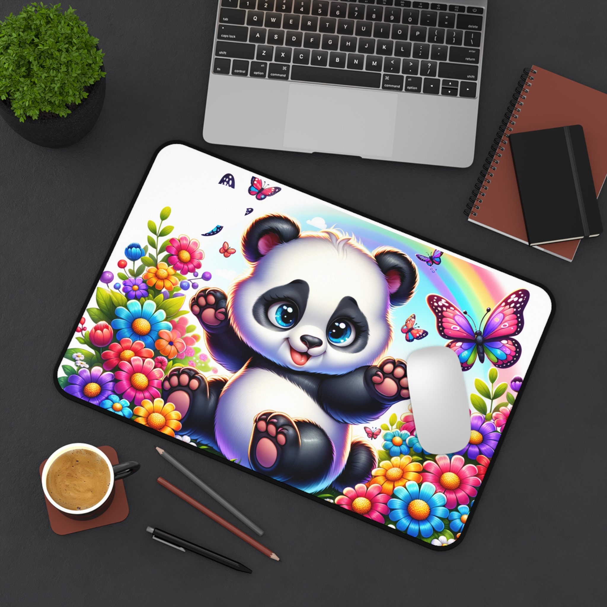 Adorable Panda Deskmat Kid Cute Panda Illustration Boy Panda Bear ...