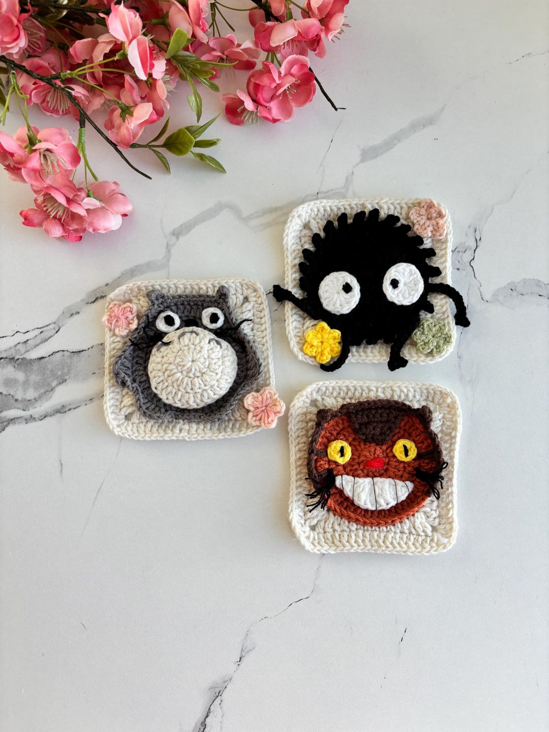 PDF CROCHET PATTERN DIGITAL | 3-in-1 Granny Square Totoro Bundle ...