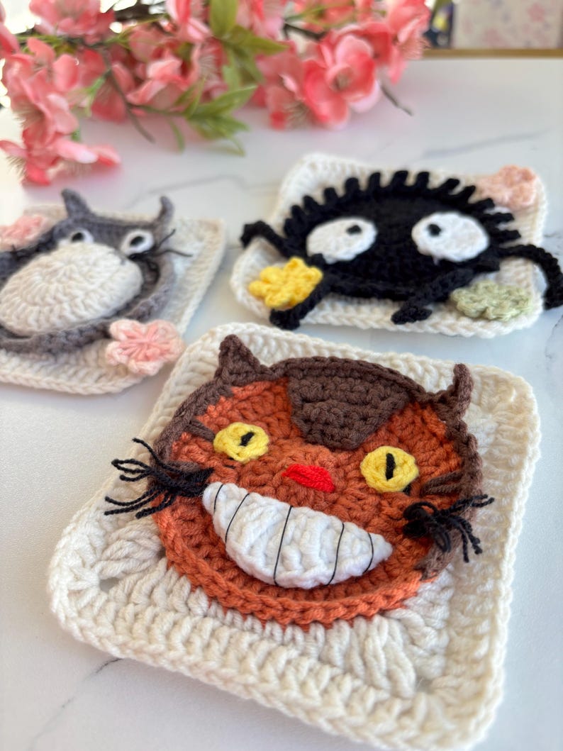PDF CROCHET PATTERN DIGITAL | 3-in-1 Granny Square Totoro Bundle ...