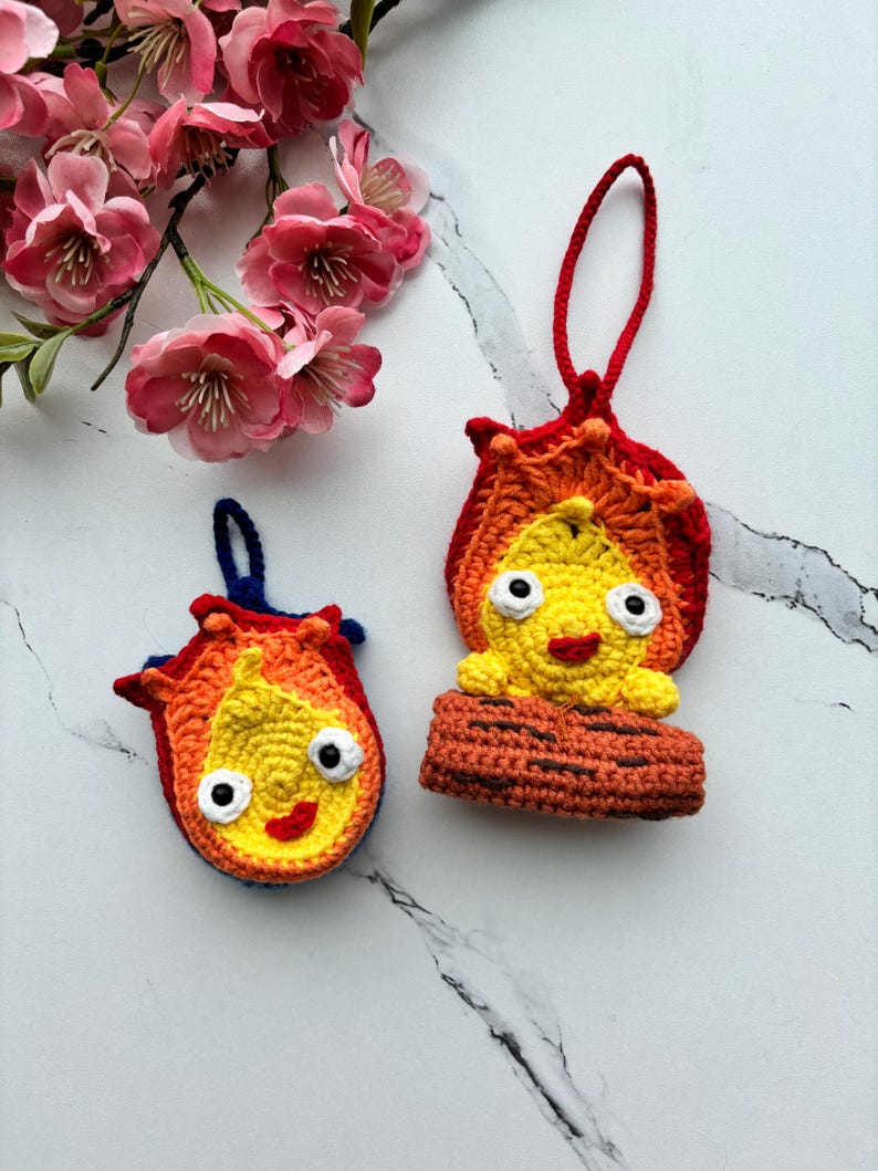 PDF CROCHET PATTERN DIGITAL | Flame | Crocheted Keychain | Level: Easy ...