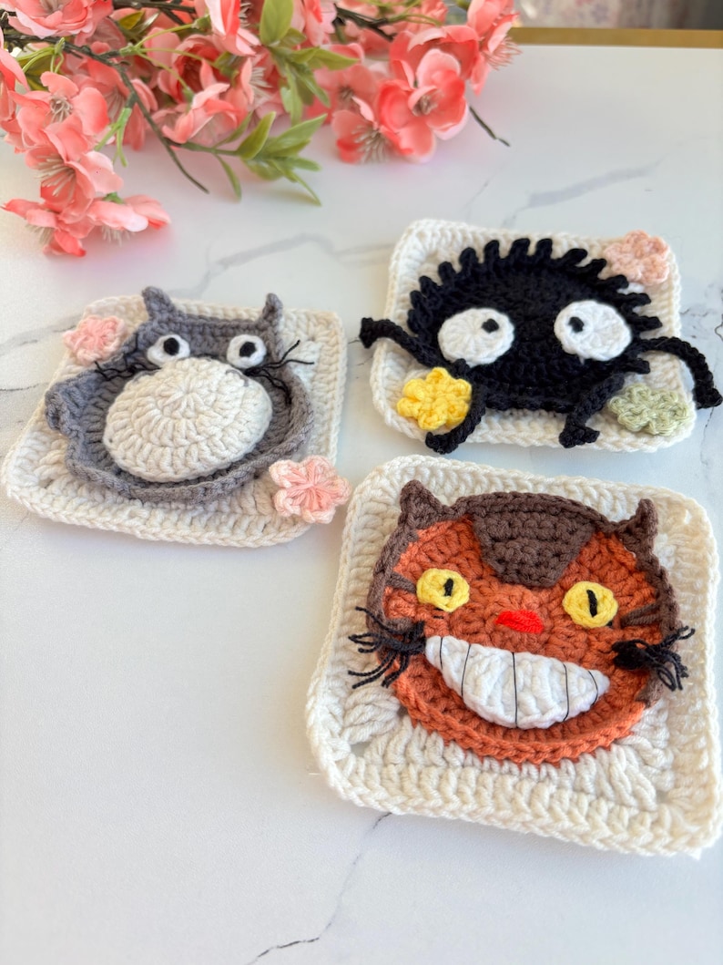 PDF CROCHET PATTERN DIGITAL | 3-in-1 Granny Square Totoro Bundle ...
