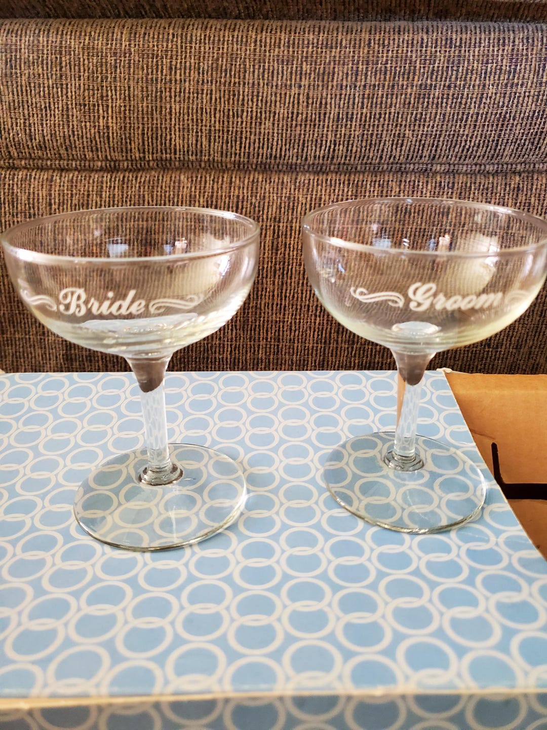 Vintage Champaign Glasses Vintage Wedding Bride Groom - Etsy