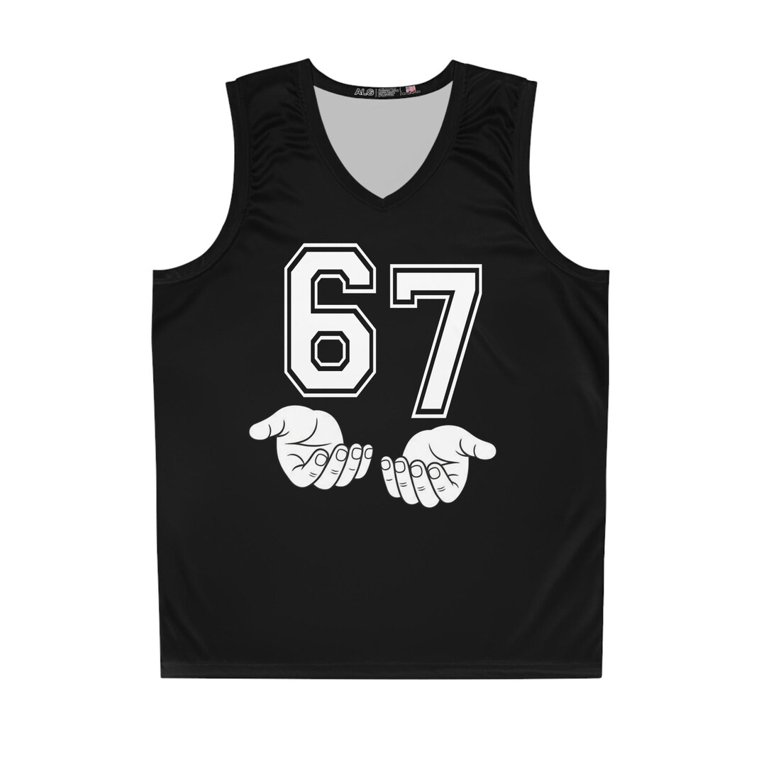 67 Hands Basketball Jersey, Six Seven Meme Jersey, Number 67, Gen Alpha ...