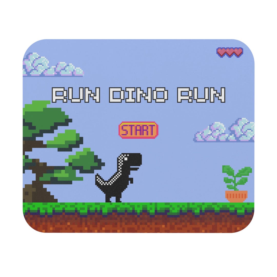 Run Dino Run Pixel Mouse Pad Mouse Pad Office Mouse Pad Custom Mouse ...