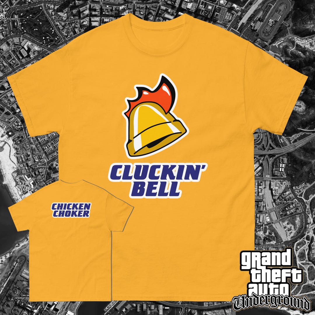GTA Clucking Bell Chicken Choker Shirt Grand Theft Auto - Etsy
