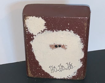 Wood Block Santa - Etsy