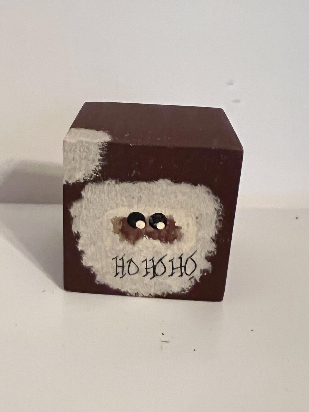 Santa Block, Wooden Santa Face, Tiered Tray, Teacher Gift, HO HO HO ...