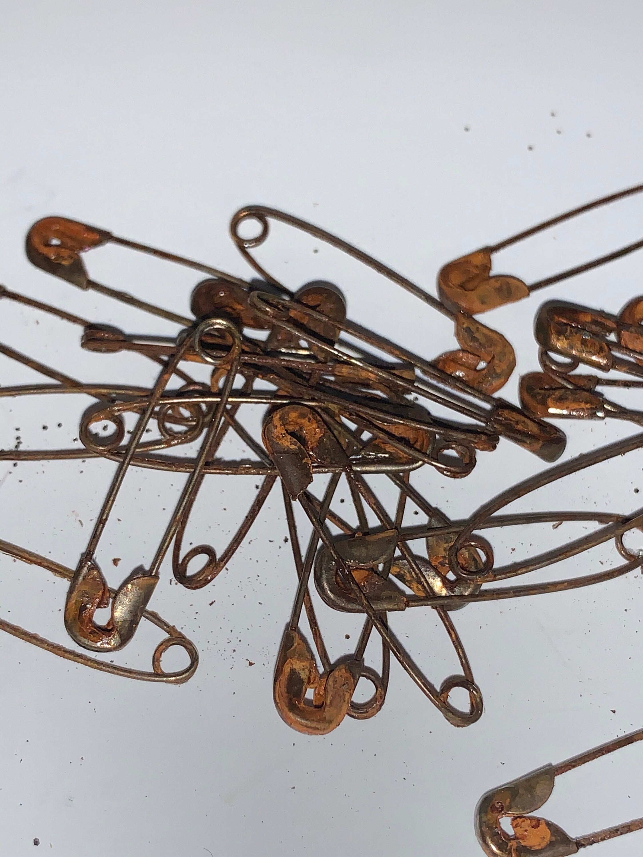 Craft Supply, 50 Rusty Look Safety Pins, Metal Safety Pins, Crafting ...