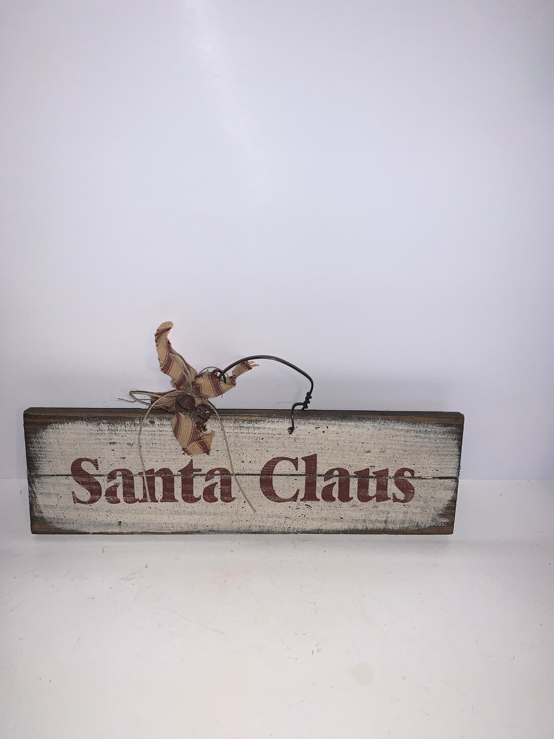 Santa Claus, Santa Sign, Primitive Sign, Stenciled Sign, Christmas ...