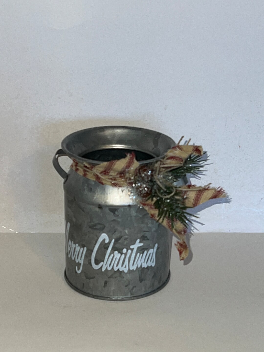 Milk Can, Christmas Milk Can, Primitive Christmas, Mini Milk Can, Candy ...
