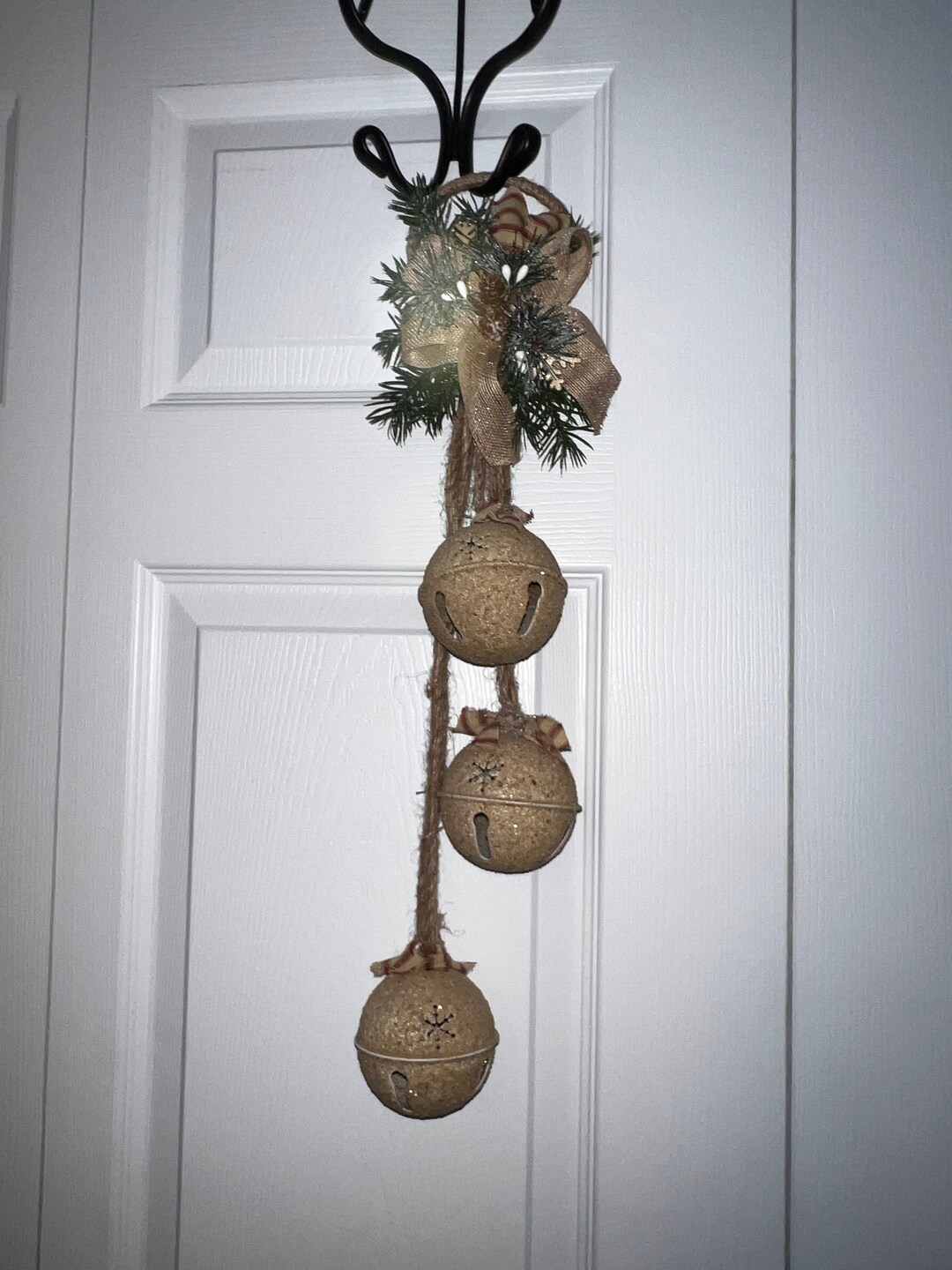 Christmas Swag, Bell Swag, Primitive Bells, Doorknob Bells, Door ...