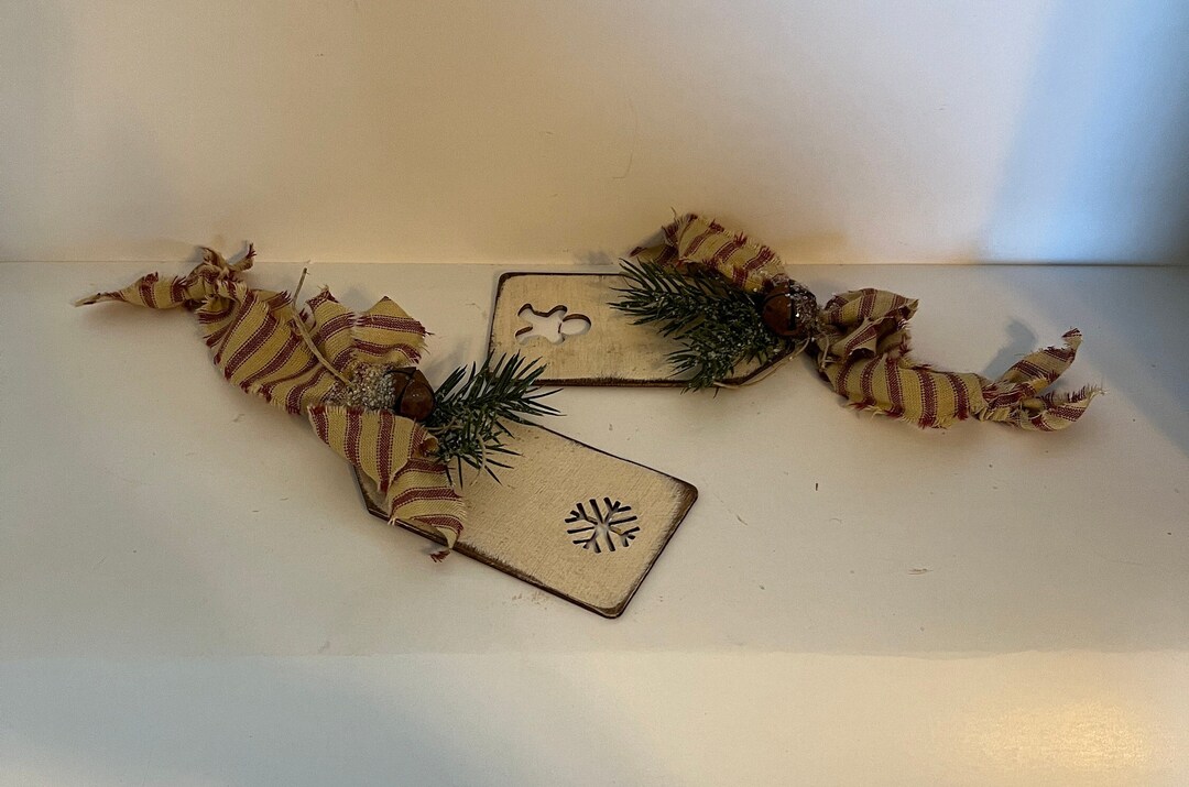 Wooden Tags, Package Ties, Gingerbread Tag, Snowflake Tag, Farmhouse ...