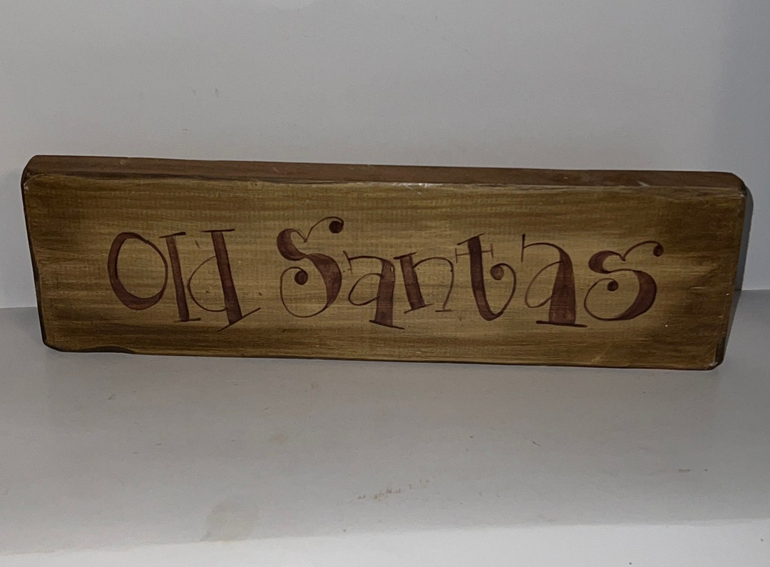 Santa Sign, Wooden Sign, Christmas Sign, Christmas Decor, Tiered Tray ...