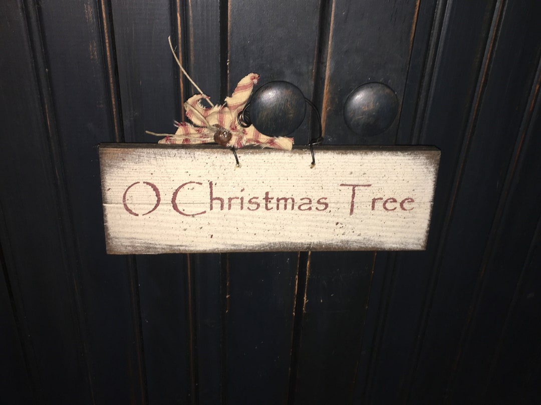 O Christmas Tree Sign, Stenciled Sign, Farmhouse Christmas, Farmhouse ...