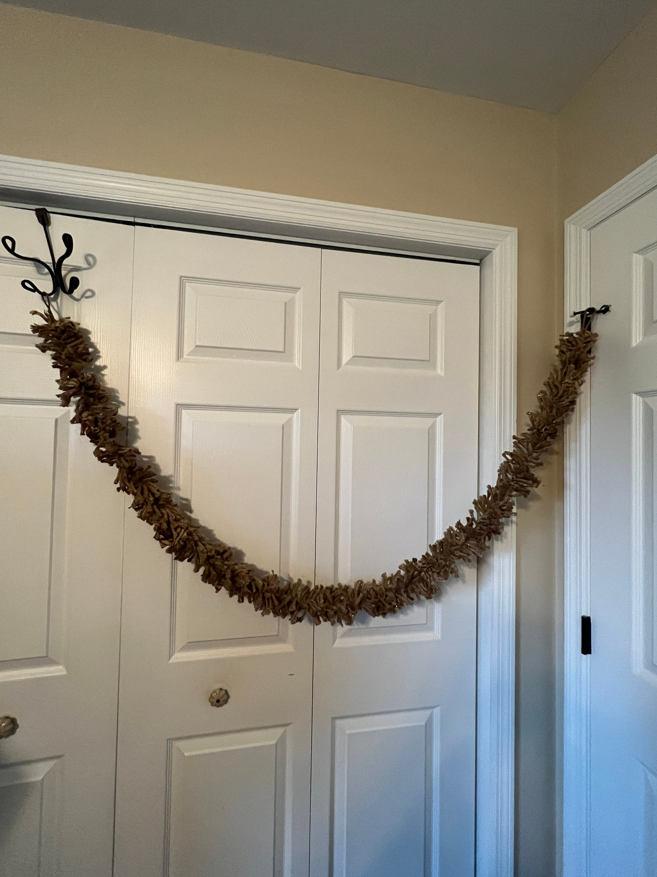 Christmas Garland, Jute Garland, Rusty Bell Garland, Christmas Tree ...