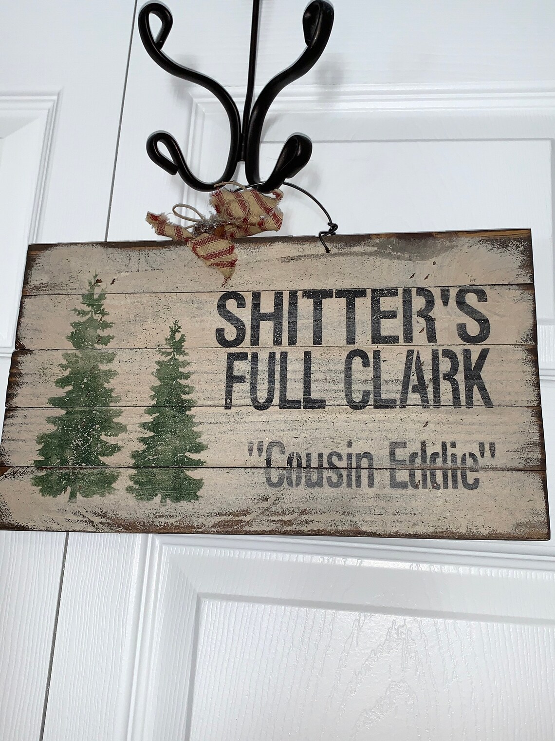 Christmas Sign bathroom sign christmas stenciled sign | Etsy