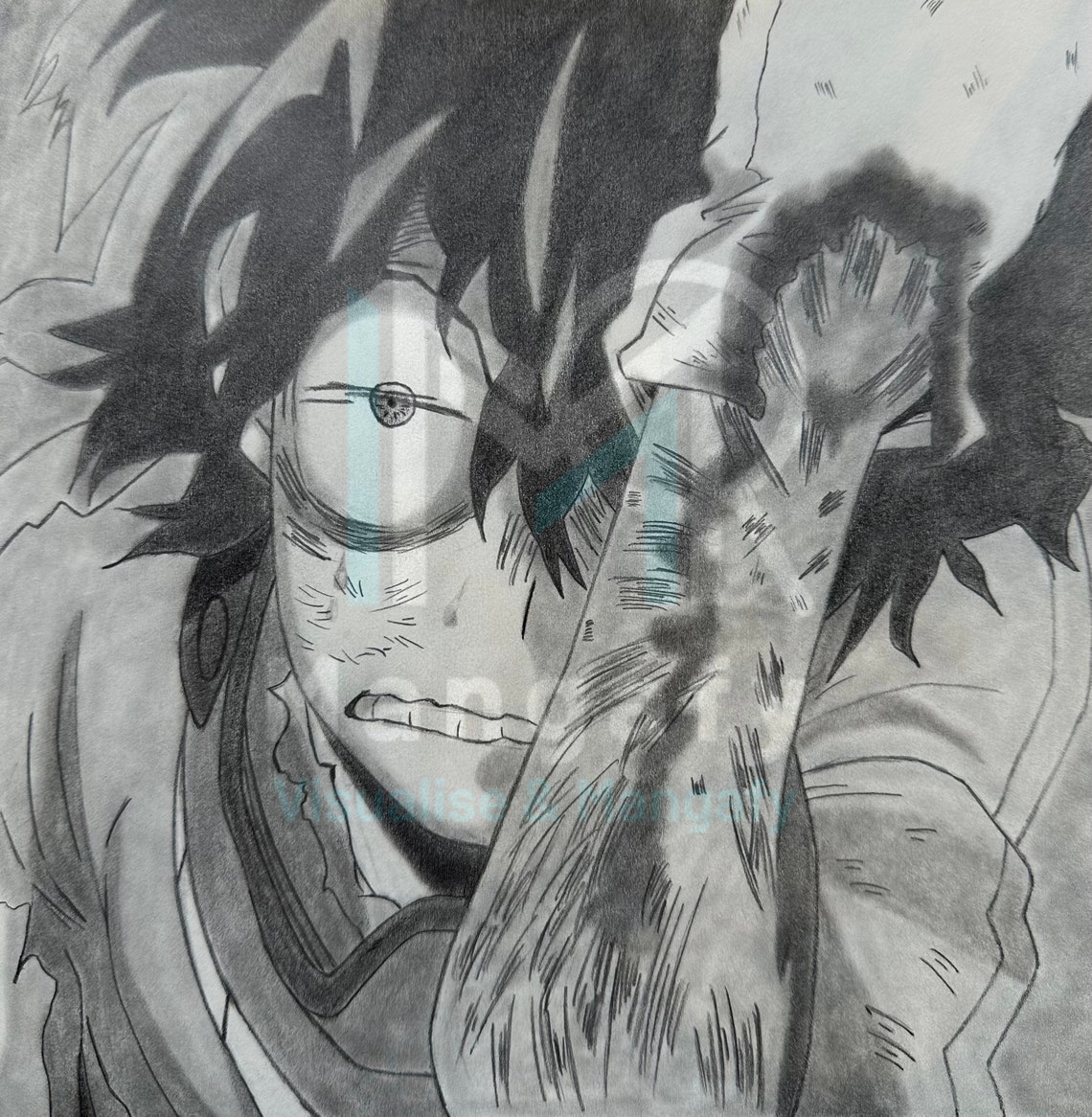 Izuku Midoriya Hand Drawn Pencil Art Digital Print - Etsy