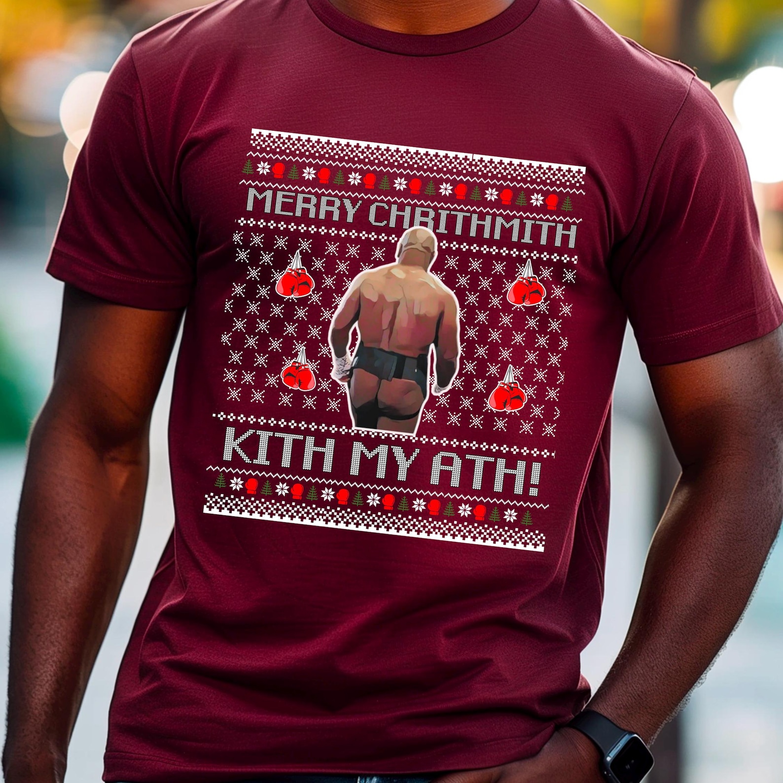 Mike Tyson Christmas Shirt, Funny Kith My Ath Top, X-mas Humor Tee ...