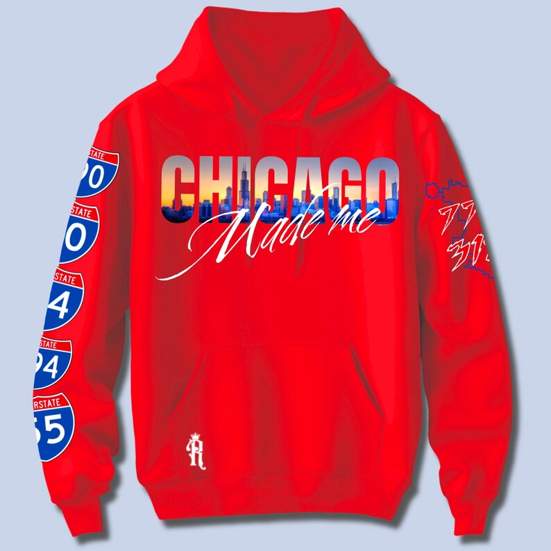 Chicago Made Me Hoodie. Hoodie, Chicago Skyline, 773,312, Cotton, - Etsy