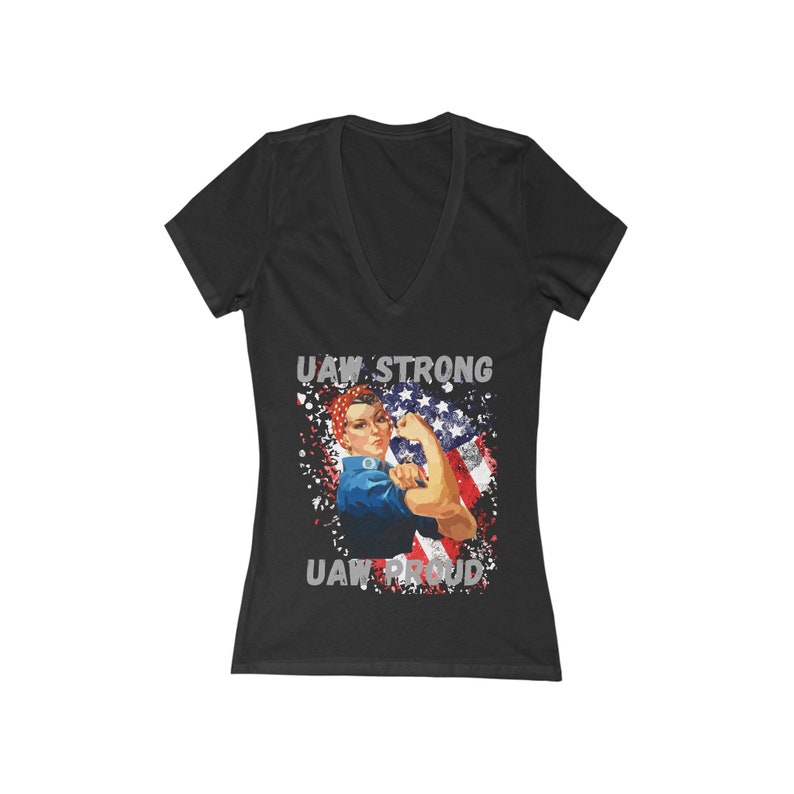 Women's Jersey Short Sleeve Deep V-neck Tee-uaw Design 1 - Etsy