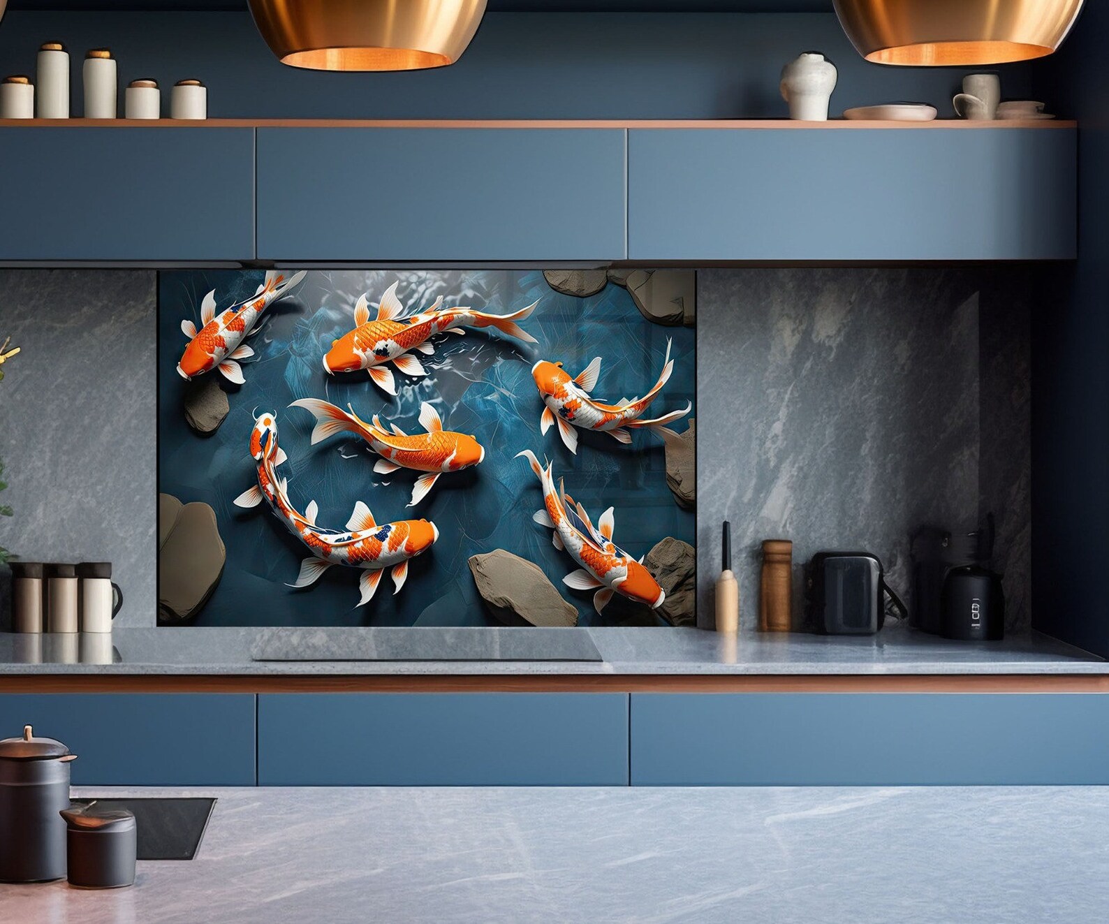 Tempered Glass Backsplash-mosaic Fish Backsplash Tiles-fish Backsplash ...