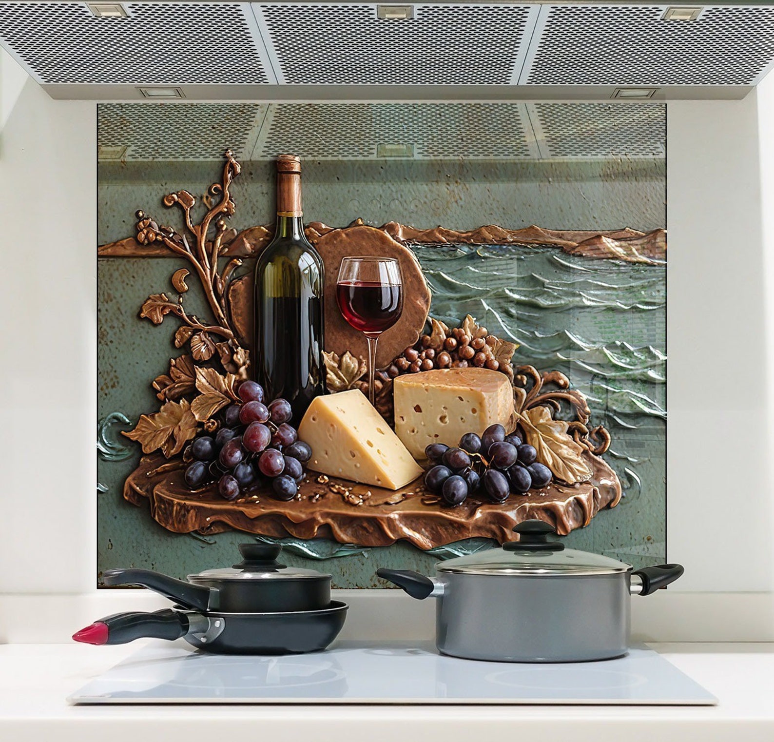 Tempered Glass Backsplash-green Backsplash Tiles-bronze Backsplash ...