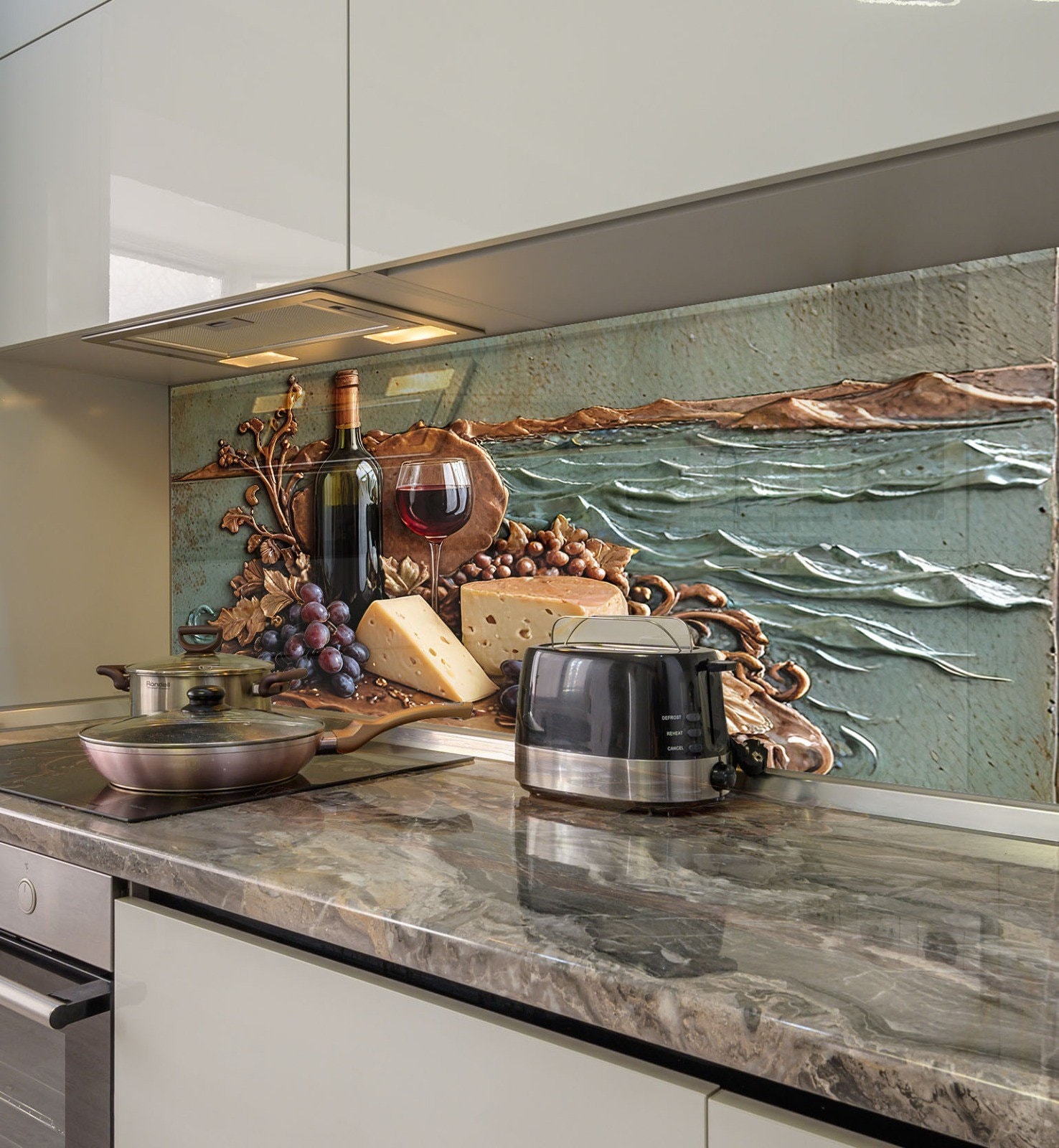 Tempered Glass Backsplash-green Backsplash Tiles-bronze Backsplash ...