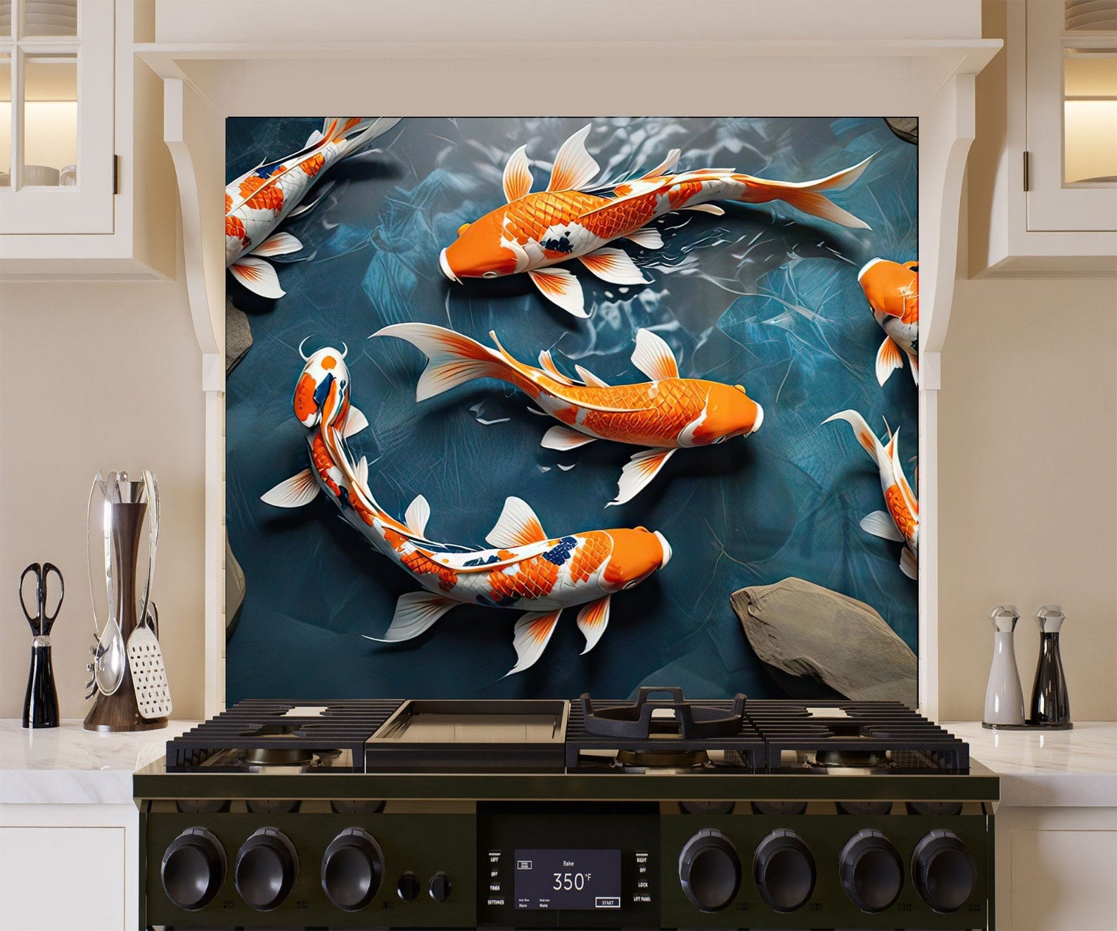 Tempered Glass Backsplash-mosaic Fish Backsplash Tiles-fish Backsplash ...