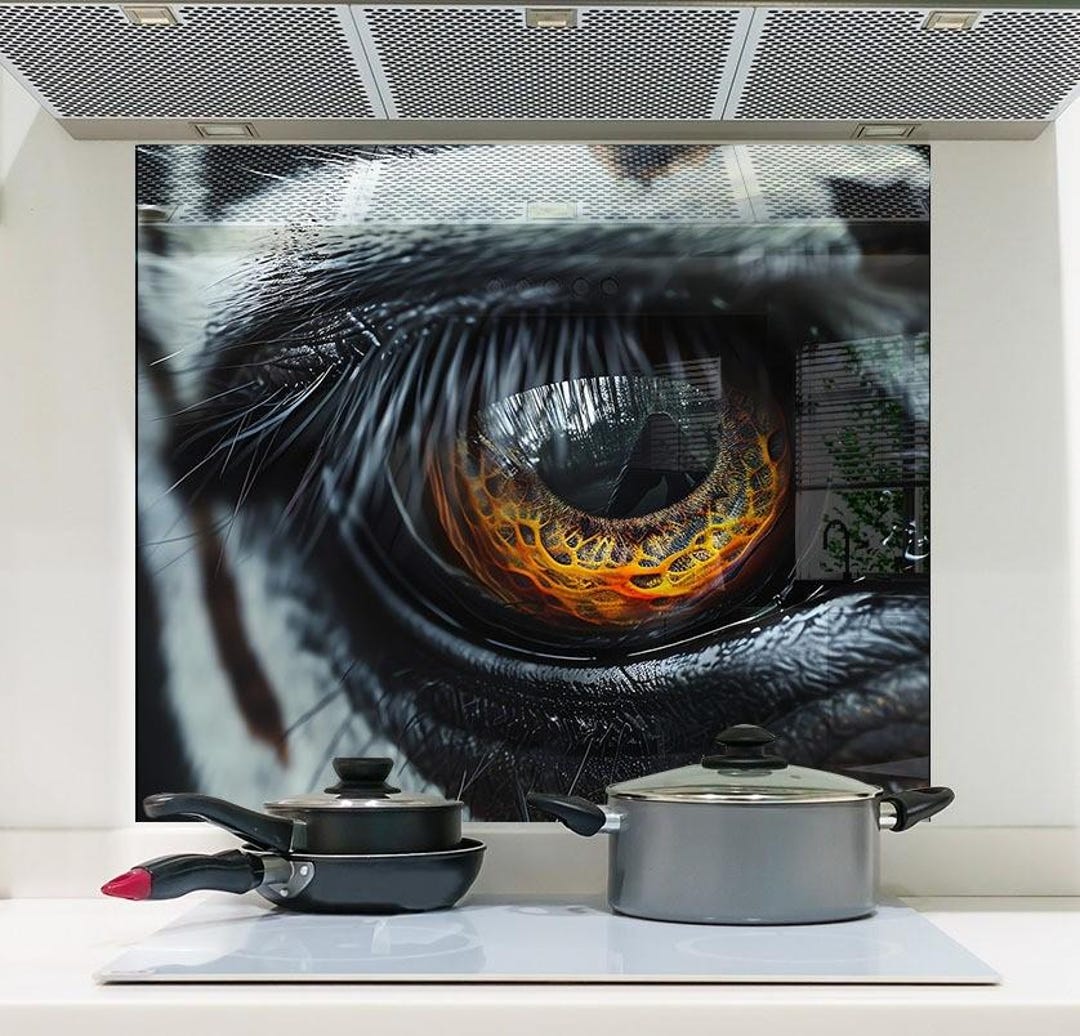 Tempered Glass Backsplash-zebra Backsplash Tiles-stove Backsplash for ...