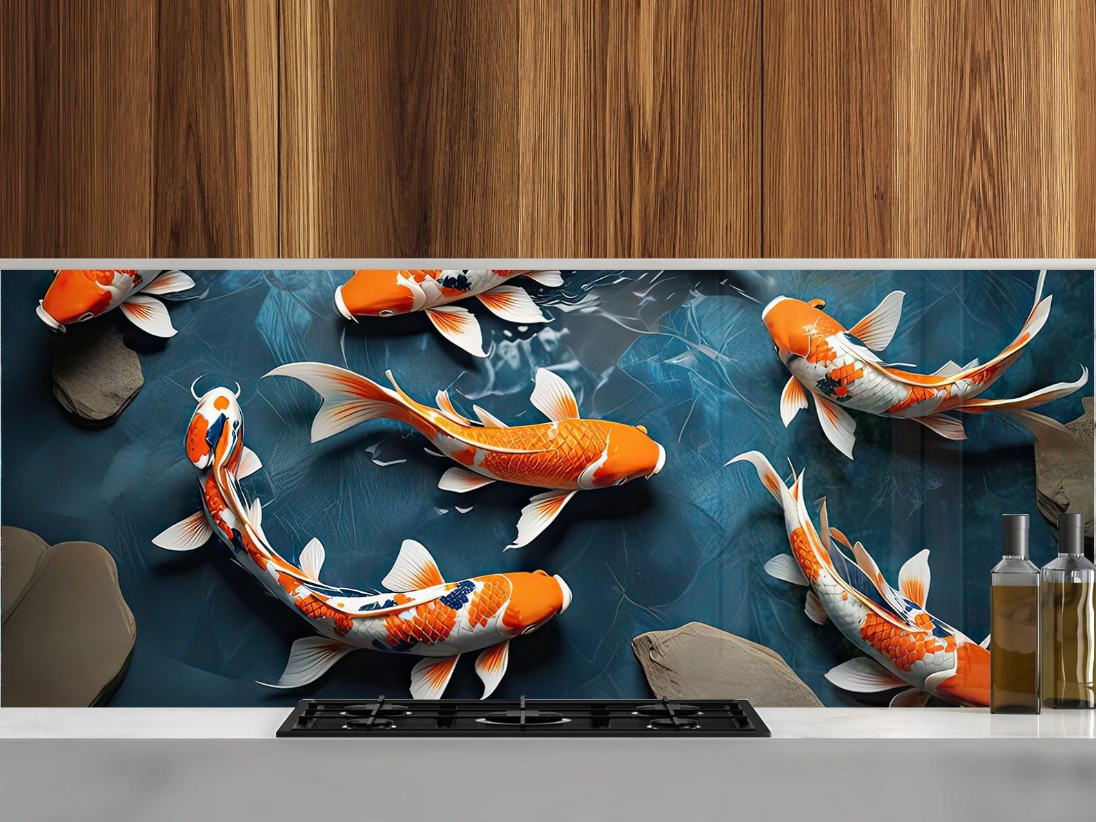 Tempered Glass Backsplash-mosaic Fish Backsplash Tiles-fish Backsplash ...