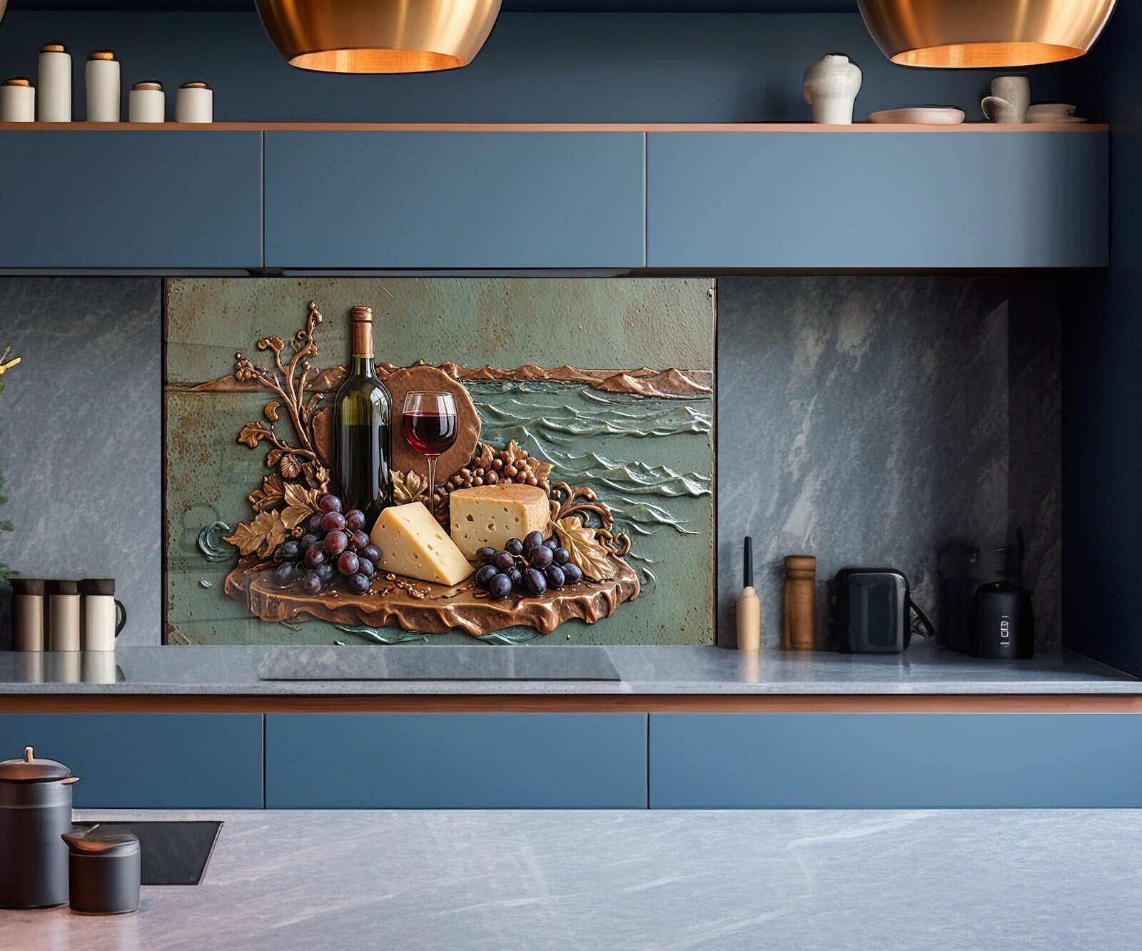 Tempered Glass Backsplash-green Backsplash Tiles-bronze Backsplash ...