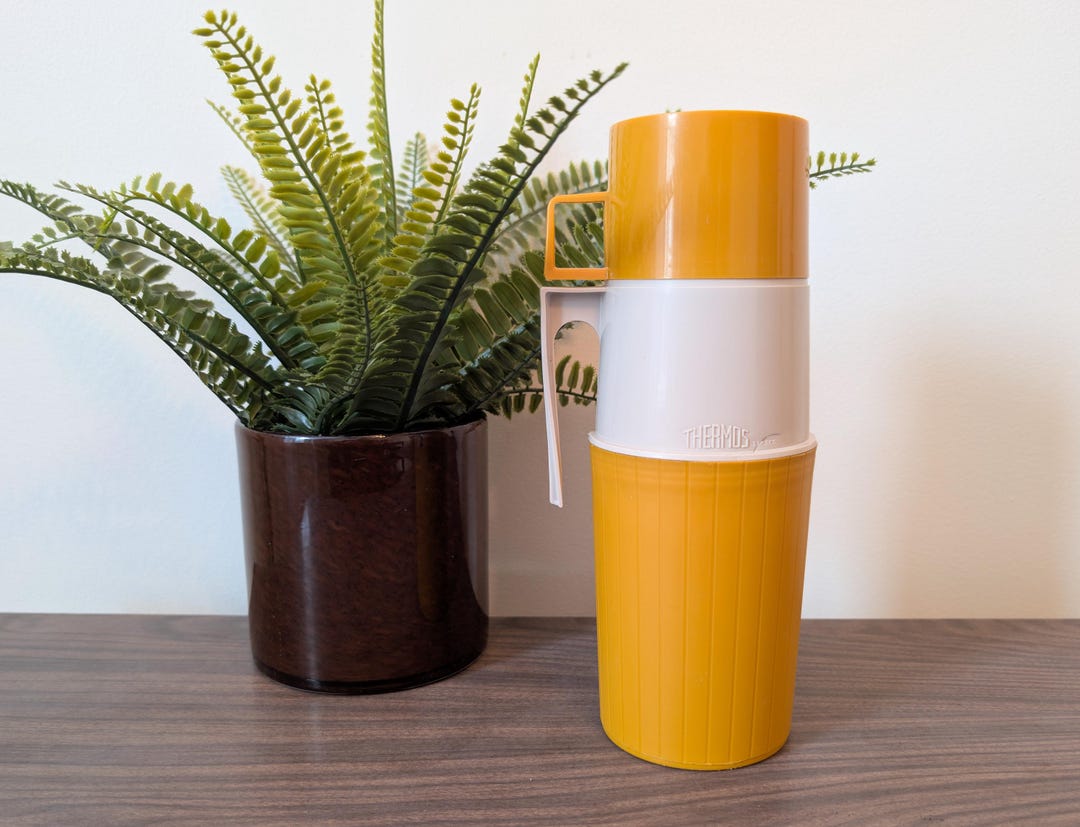 Vintage Mustard Yellow Thermos Model P-15, Made by Canadian Thermos ...