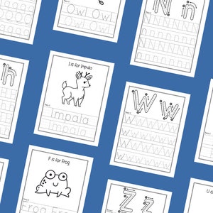 52-page Printable A to Z Animal Letter Tracing Busy Book Digital PDF ...