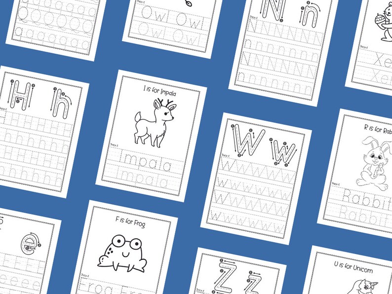 52-page Printable A to Z Animal Letter Tracing Busy Book Digital PDF ...