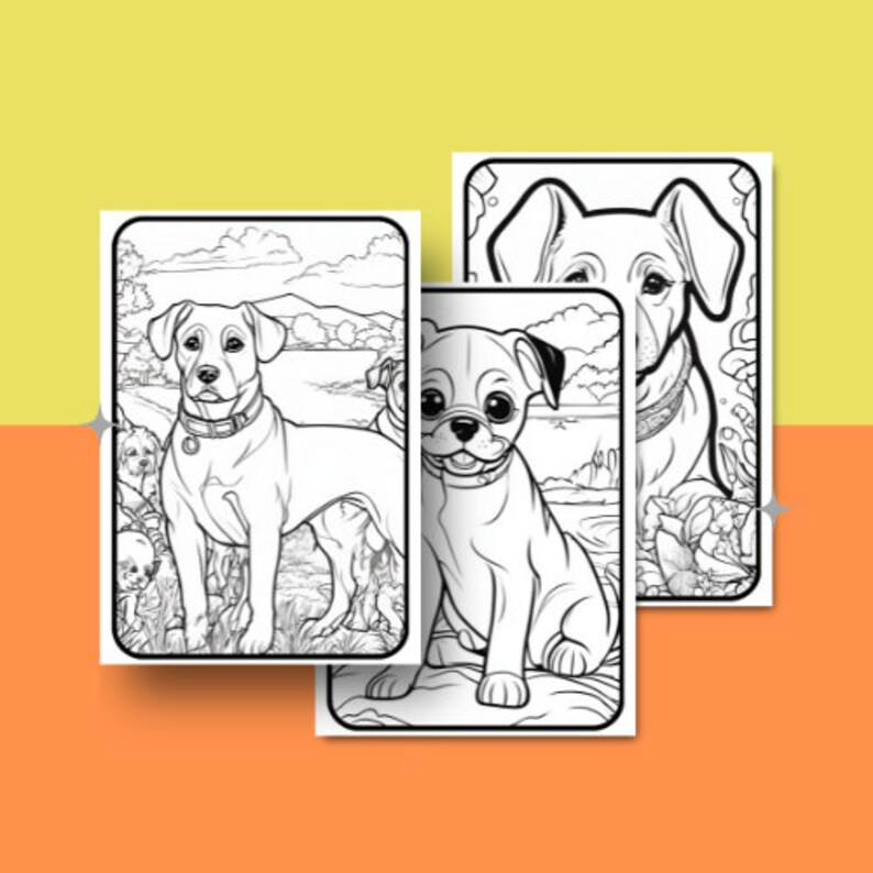 Printable Dog Coloring Book for Kids: 10 Busy Book Pages Digital PDF ...