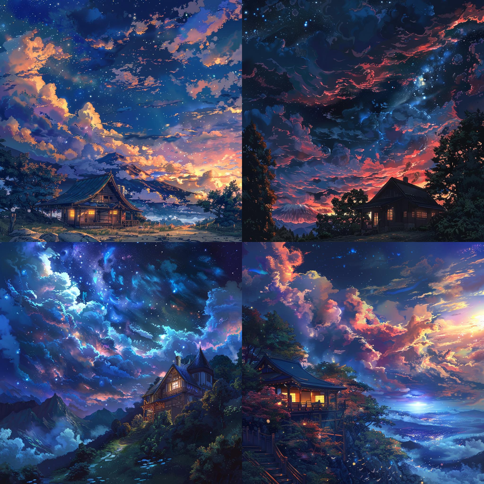 24 Dreamy Night Sky Clipart, Celestial Clipart, Starry Sky PNG Digital ...