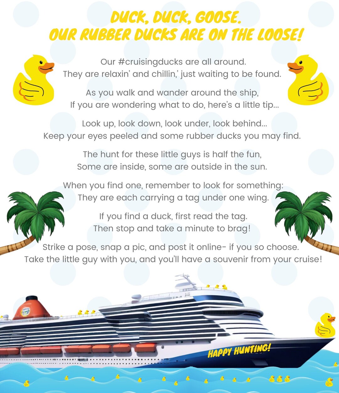 Cruising Ducks Signs for Door Decorating - Etsy