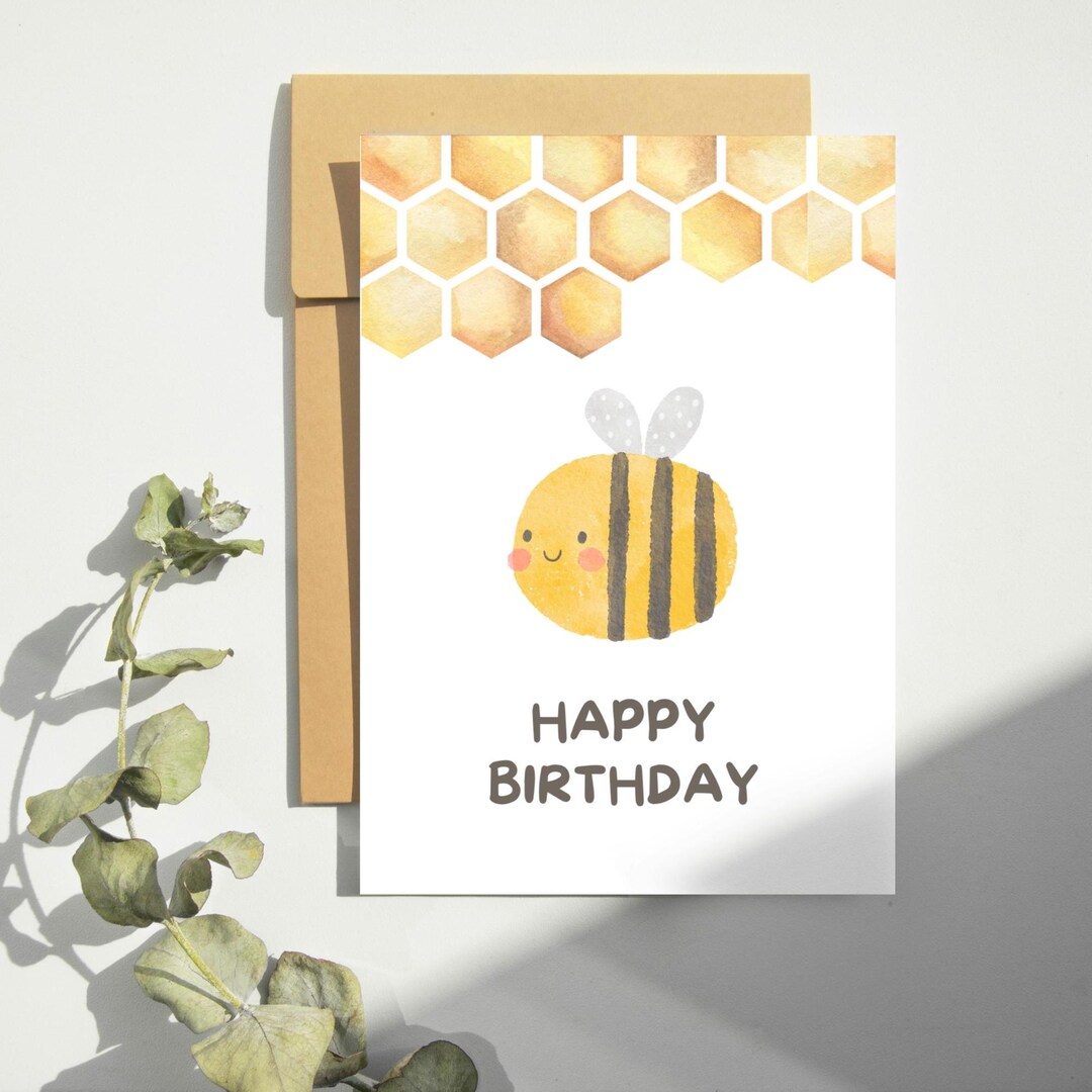 Birthday Card for Kid Printables, Cute Illustration Birthday Card ...