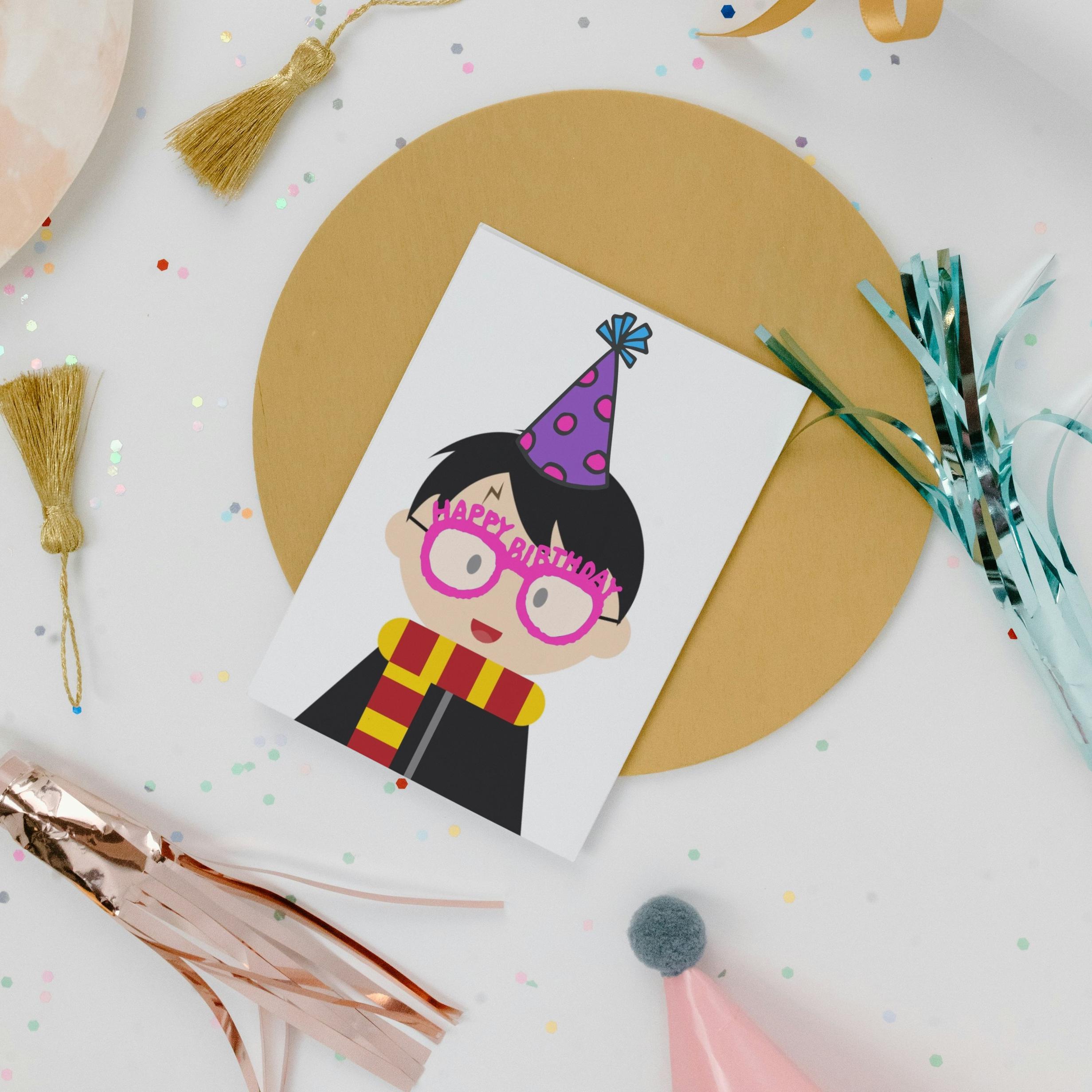 HP Birthday Card, Birthday Card Wizard, Magic Wizardry, Digital ...
