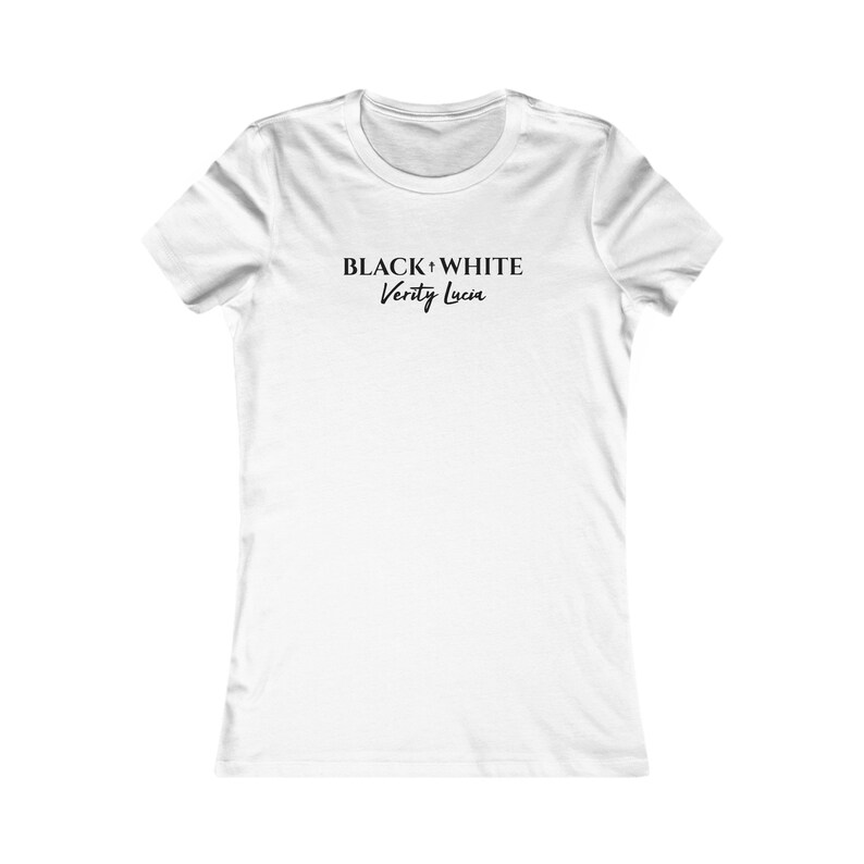 Signature Verity Lucia it's Black White Designer Tee Catholic Shirt ...