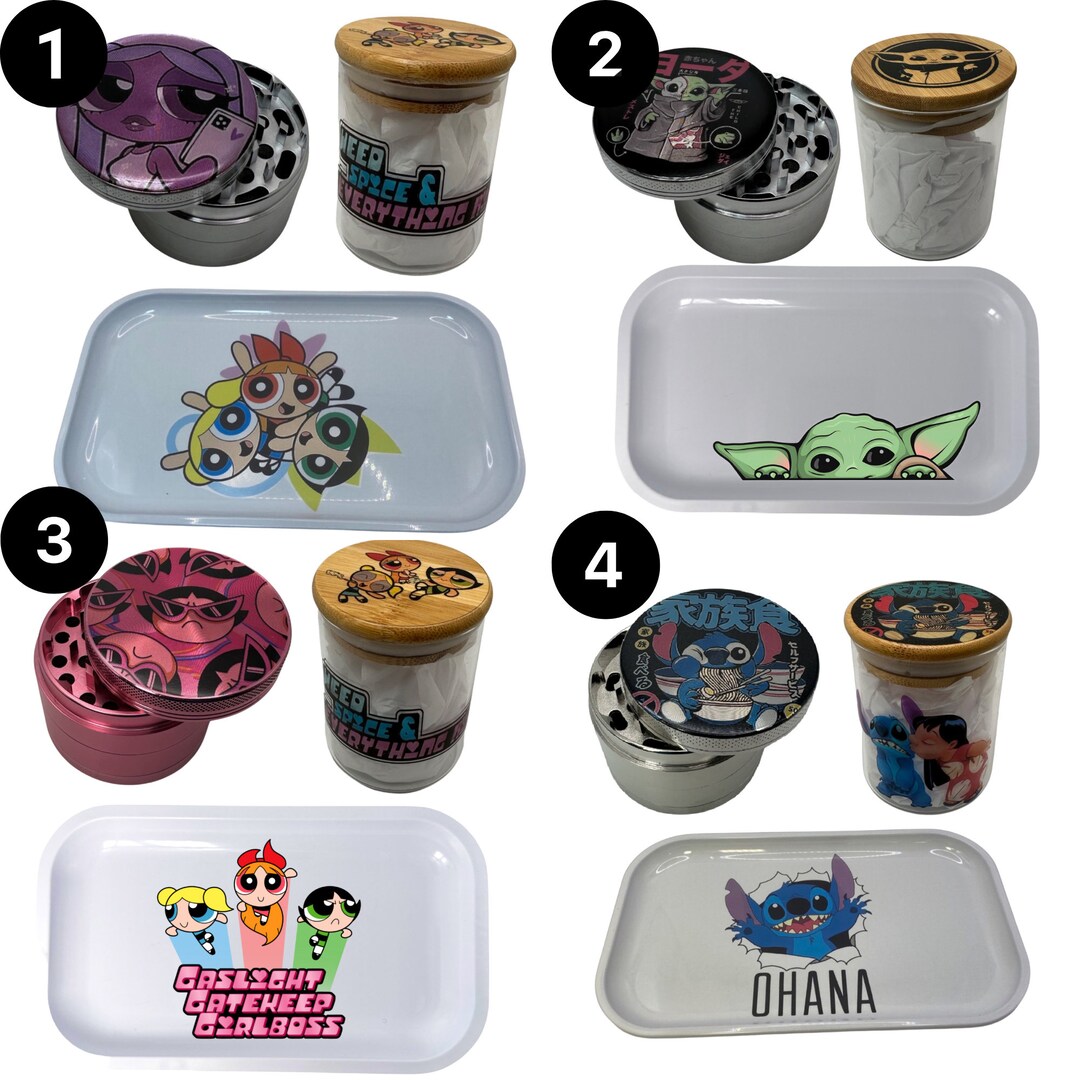 Puff Girls, Stitch, Galactic War, Zim Cartoon Spice Grinder, Stash Jar ...