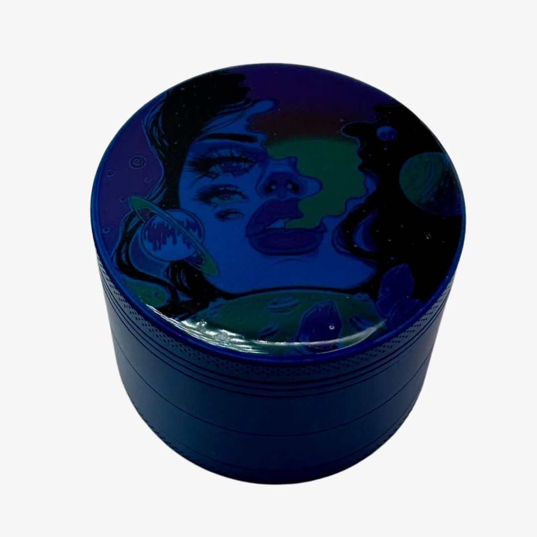 Galactic Woman Grinder, Herb Grinder, Cute Grinder, Large Grinder With Catcher, 2.5 Inch Cool ...